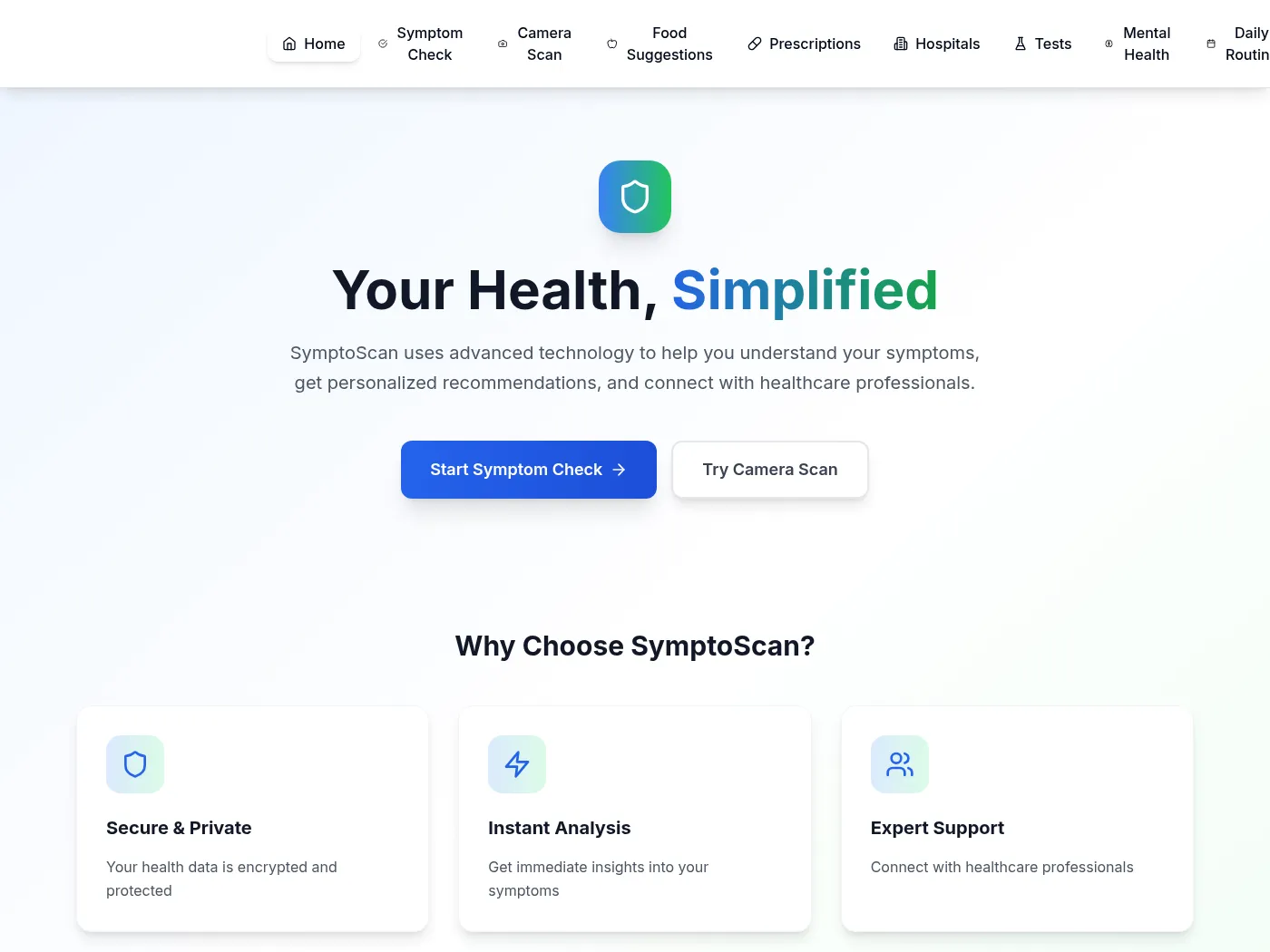 SymptoGuide: AI-Powered Symptom Input, Photo Analysis, and Health Guidance Platform