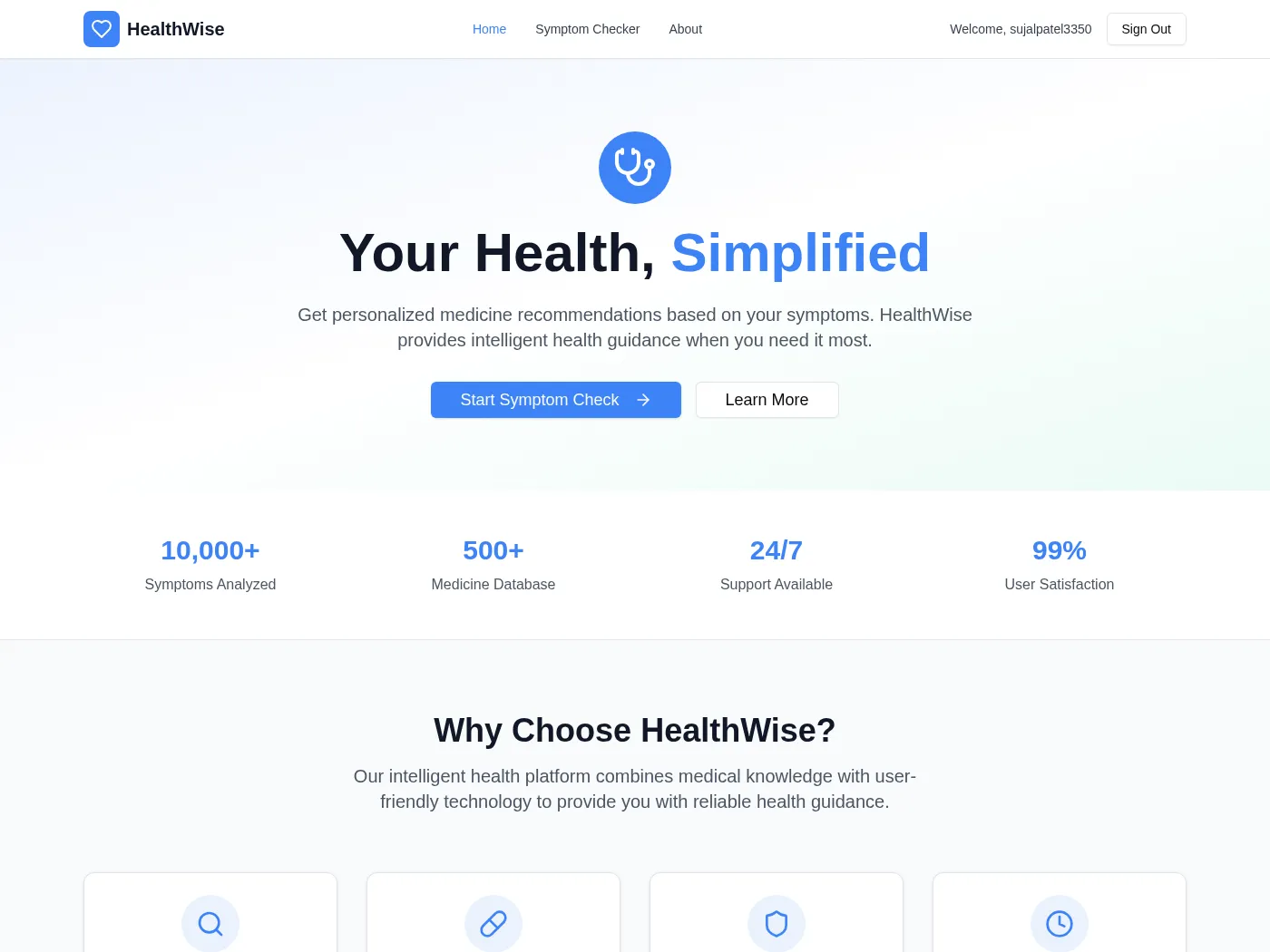 Symptom-Based Health Advisor Website