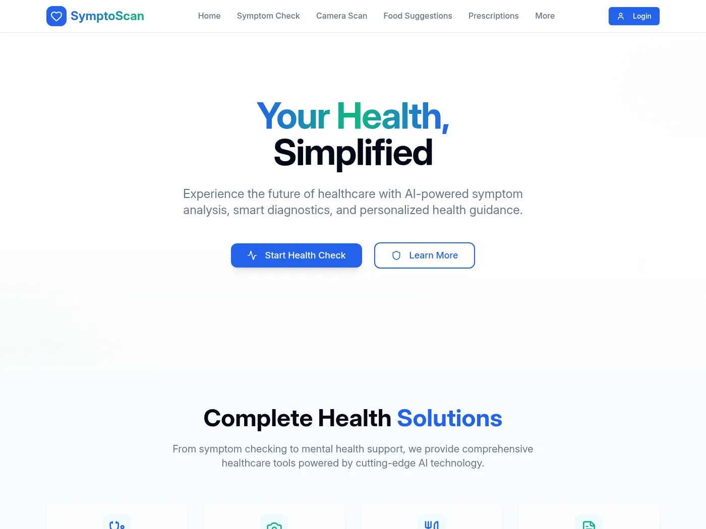 SymptoScan Health-tech Frontend