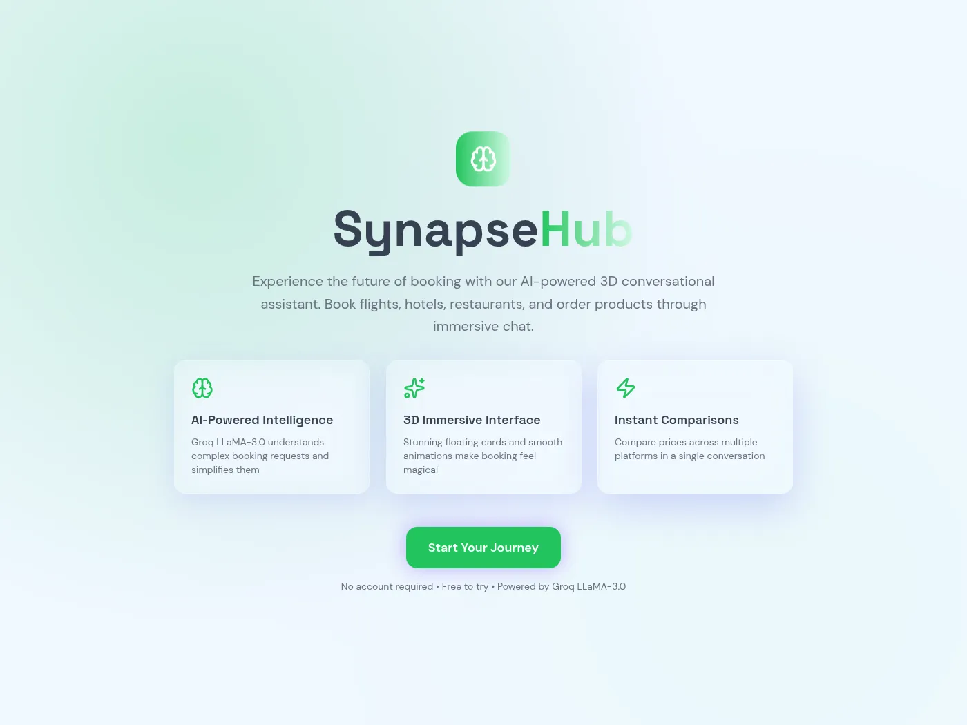 SynapseHub: AI-Powered 3D Conversational Booking and Ordering Assistant