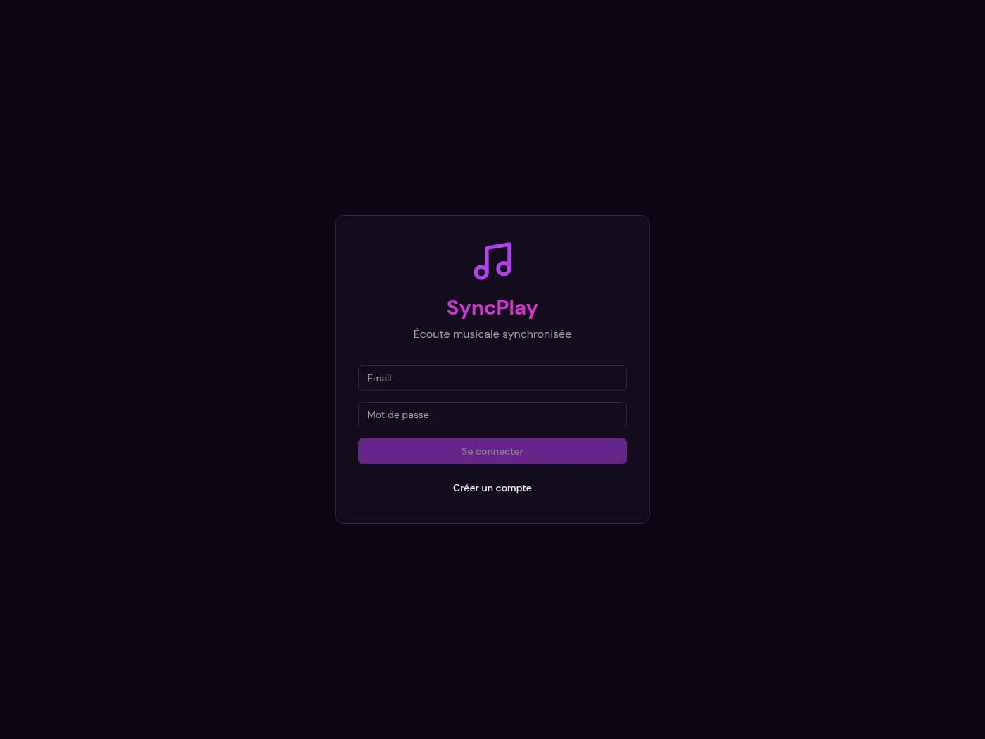 SyncPlay - Ecoute musicale synchronisée multi-utilisateurs