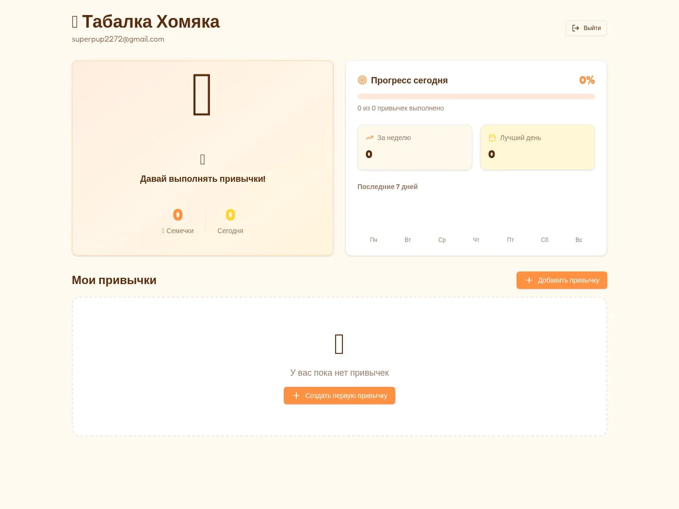 Табалка Хомяка: Hamster Habit Tracker