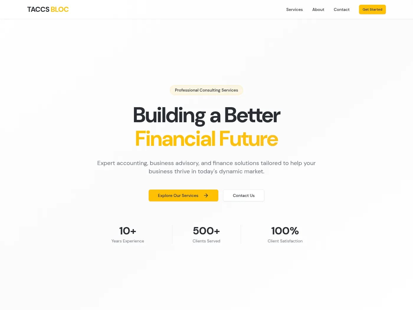 TACCS BLOC Professional Consulting Website