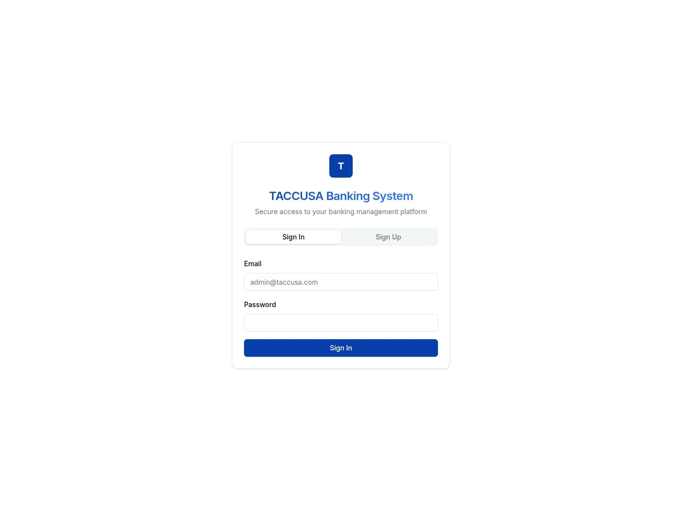 TACCUSA Banking System – Comprehensive Credit Union & Banking Management Platform (Web & Desktop)
