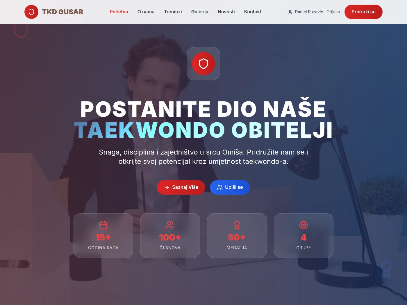 Moderni web za Taekwondo klub Gusar s blogom i SEO optimizacijom