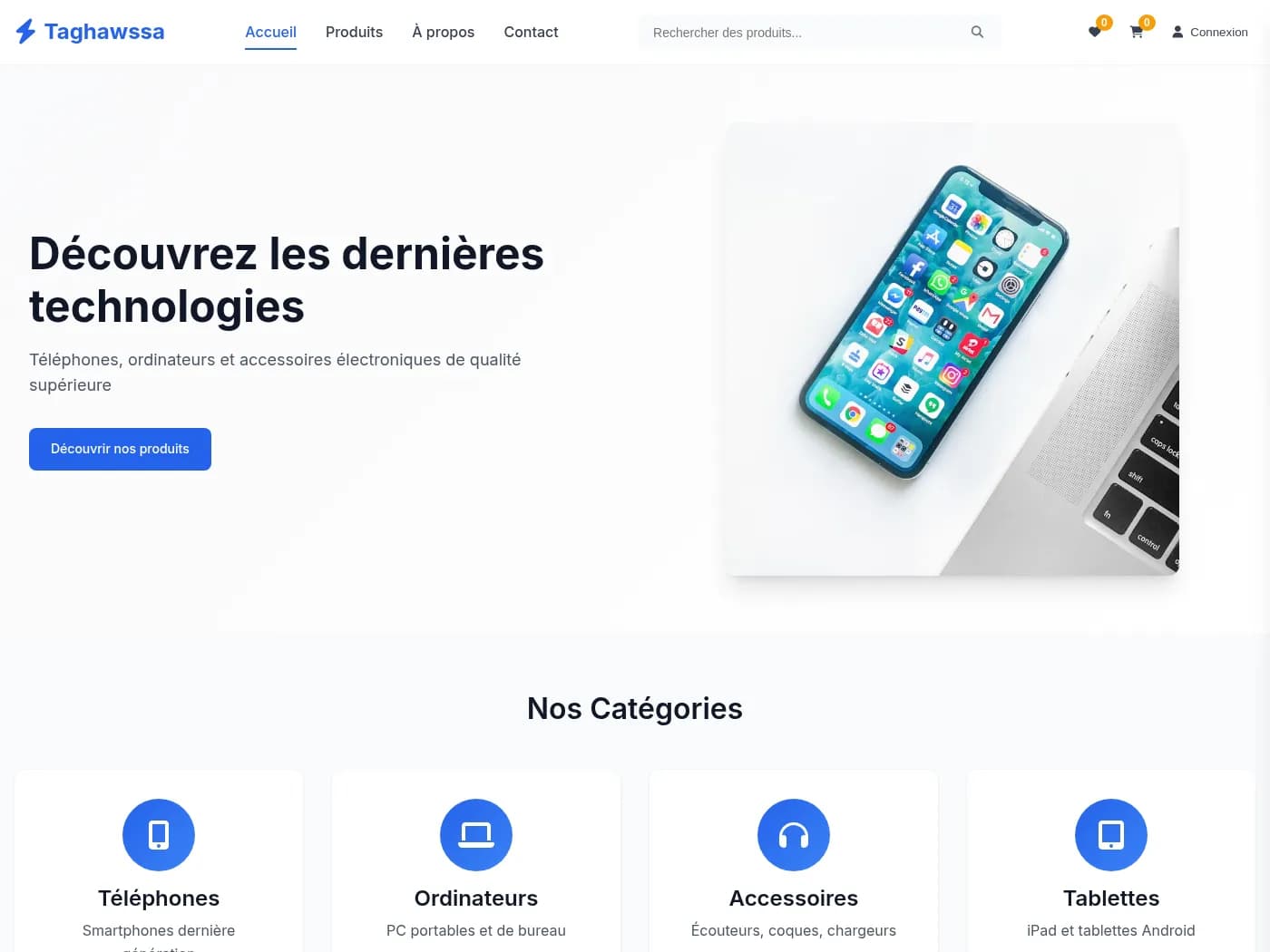 Taghawssa Electronics E-commerce Website