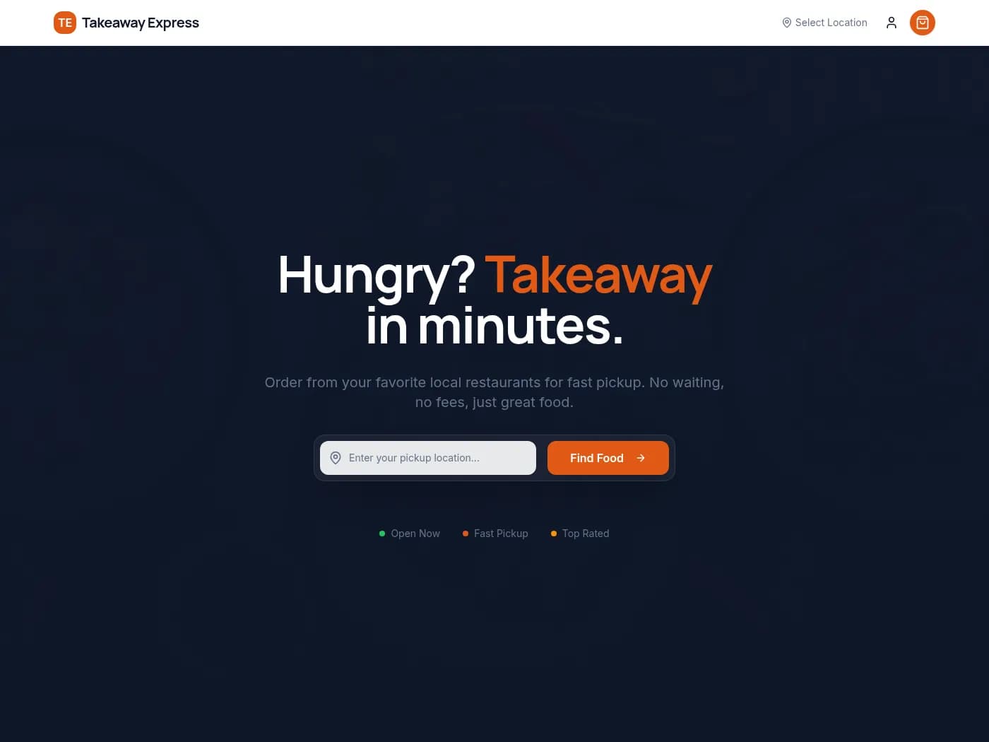 Lightweight Takeaway Food Ordering Website Inspired by Swiggy UX