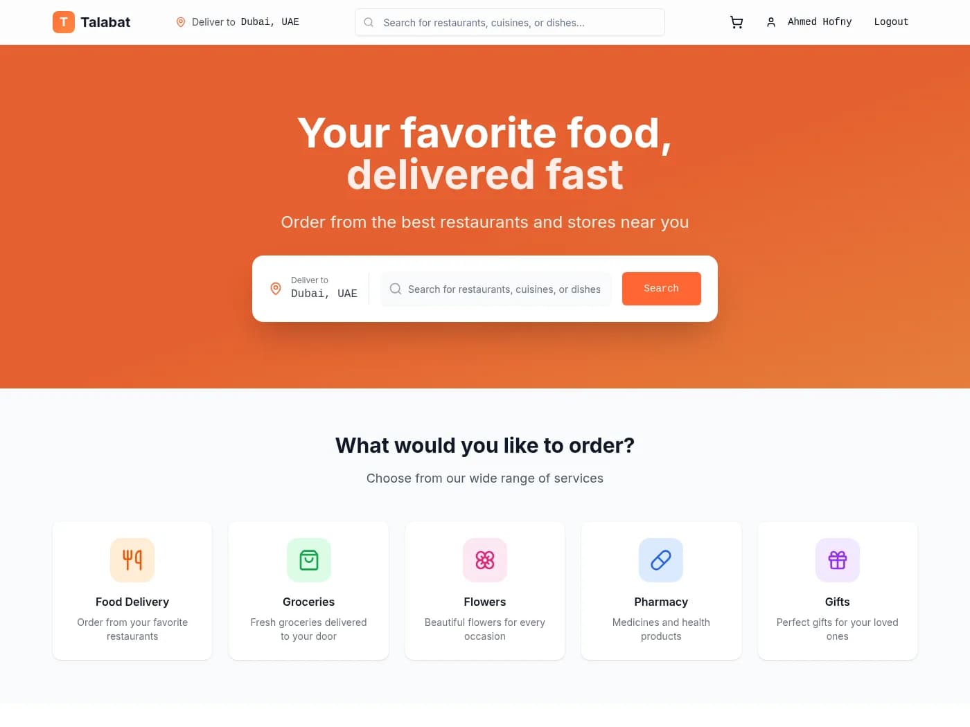 Talabat App Clone