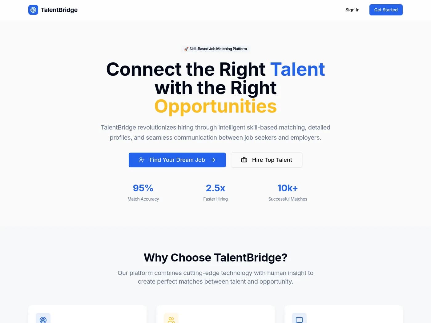 TalentBridge: Skill-Based Job Matching Platform