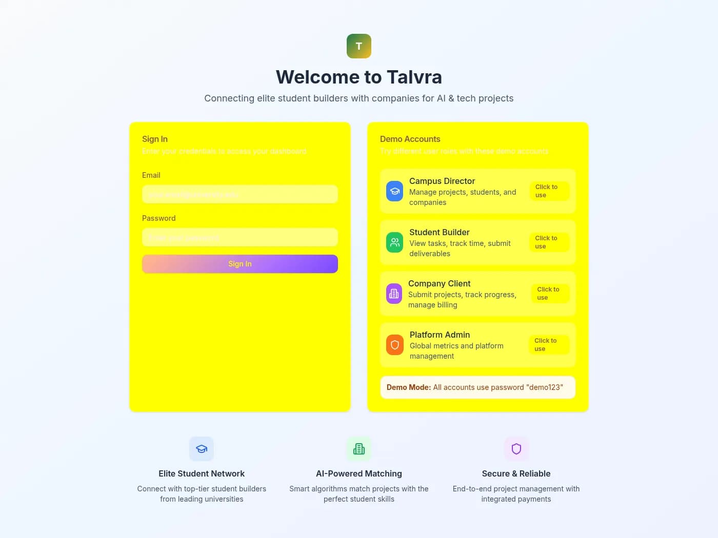 Talvra - Student Builder Marketplace Platform