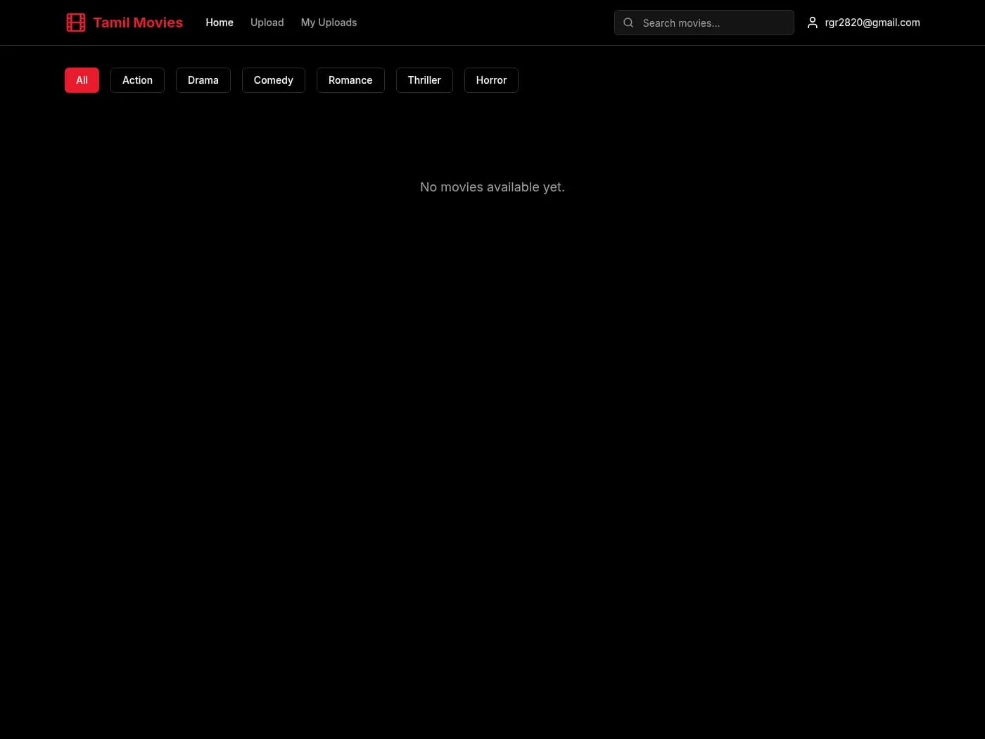Tamil Movie Streaming and Upload Platform