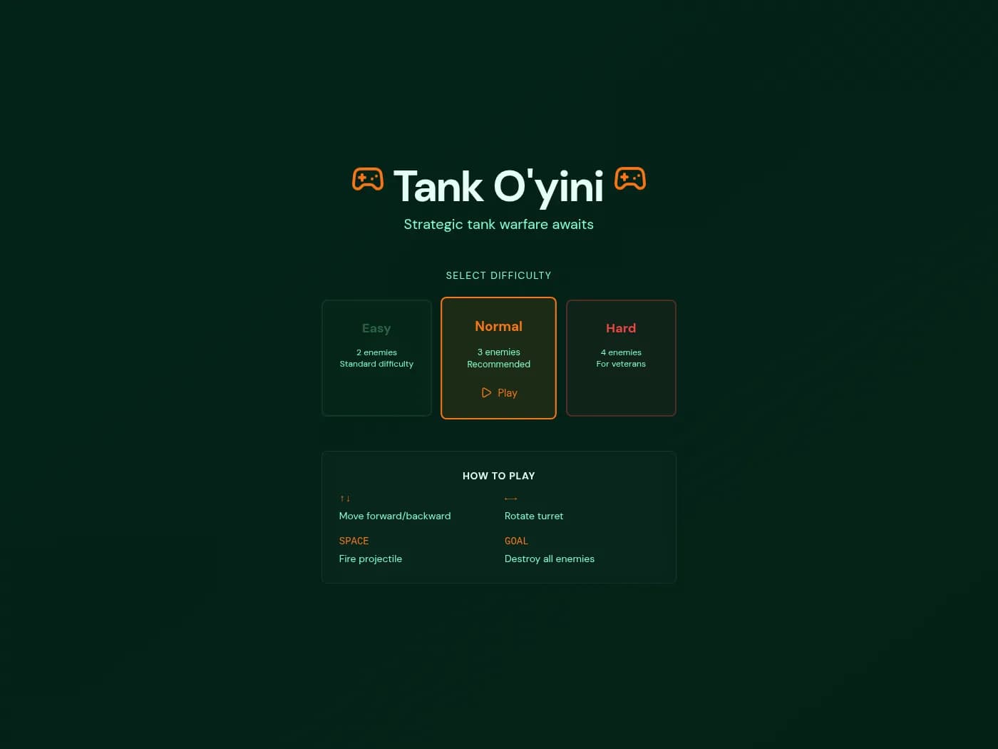 Tank O‘yini (Tank Game)