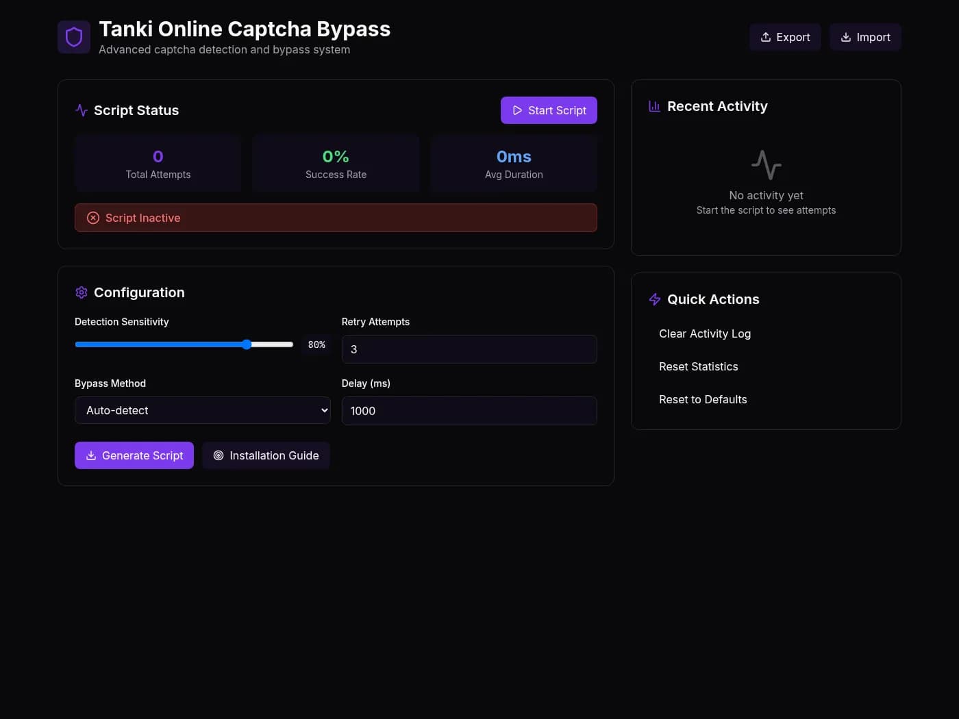 Tanki Online Captcha Bypass Tampermonkey Script