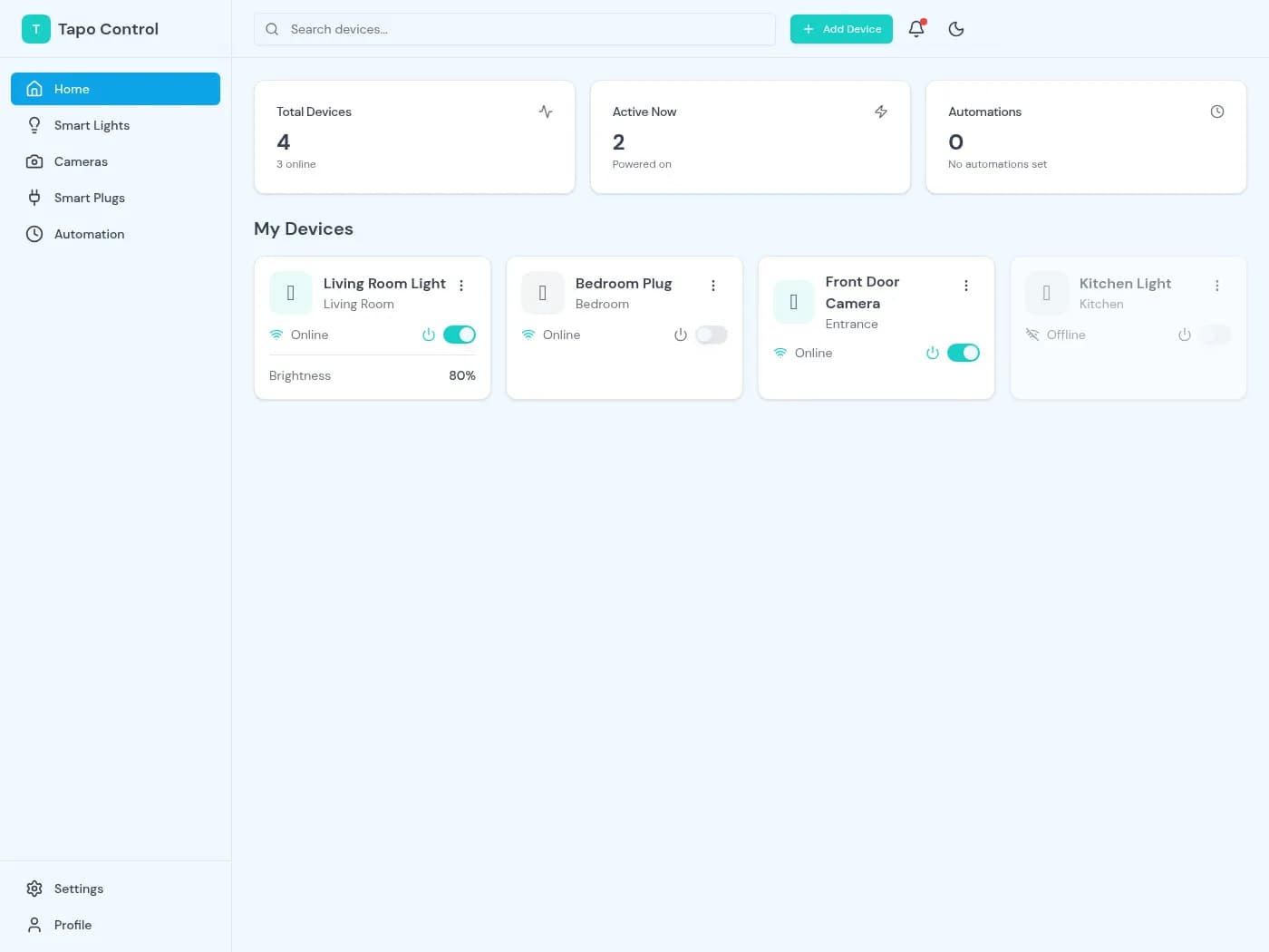 Tapo Control Center for PC
