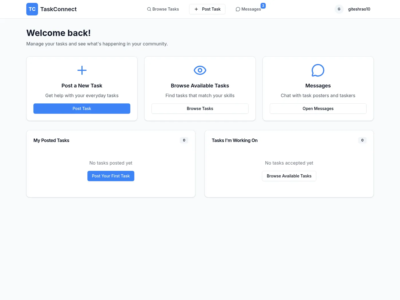 TaskConnect MVP: Local Task Marketplace