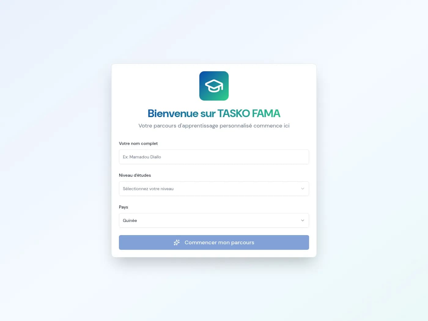TASKO FAMA – Hyper-Personalized AI E-Learning Platform for Francophone Africa