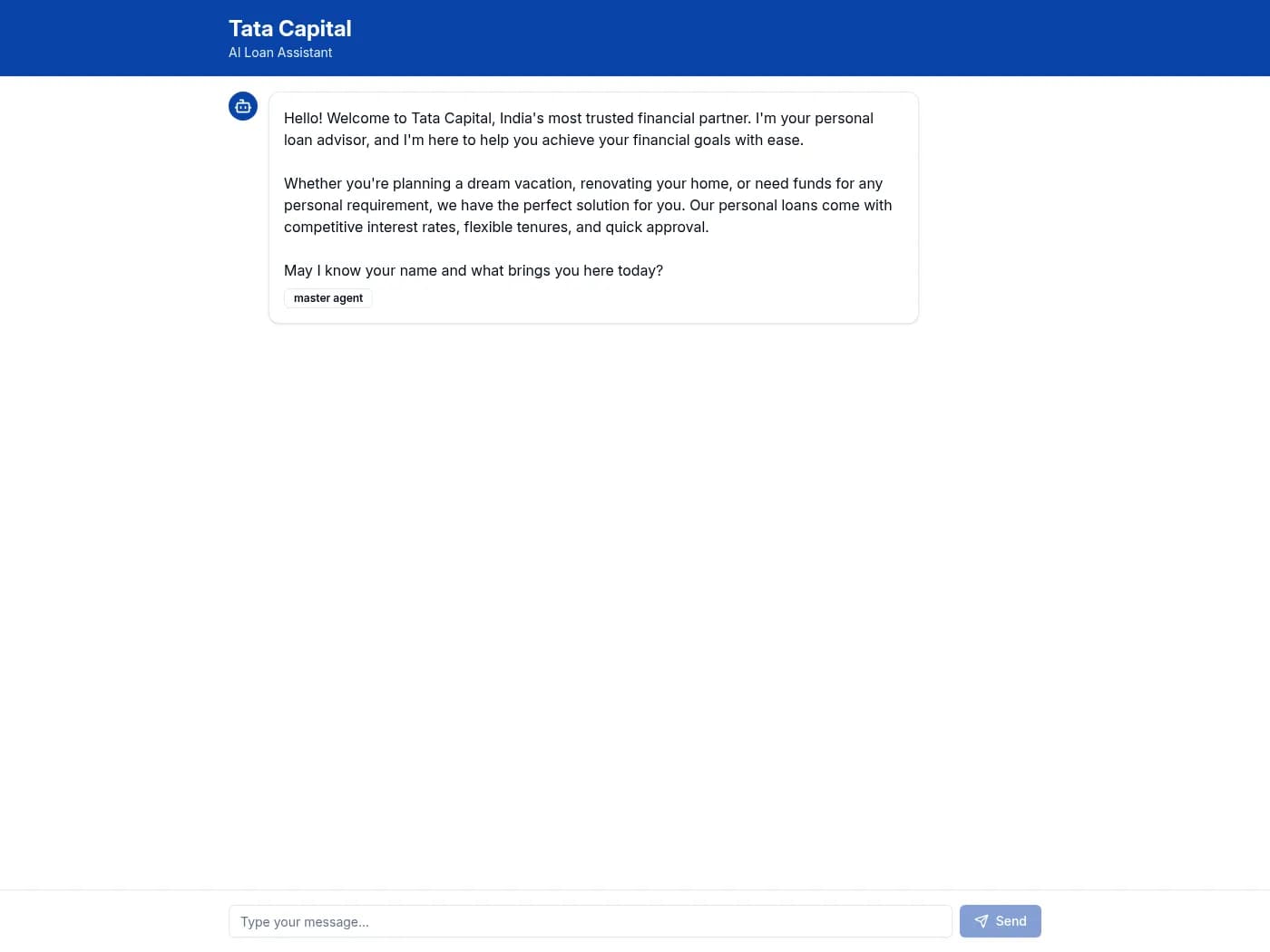 Tata Capital Agentic AI Loan Assistant