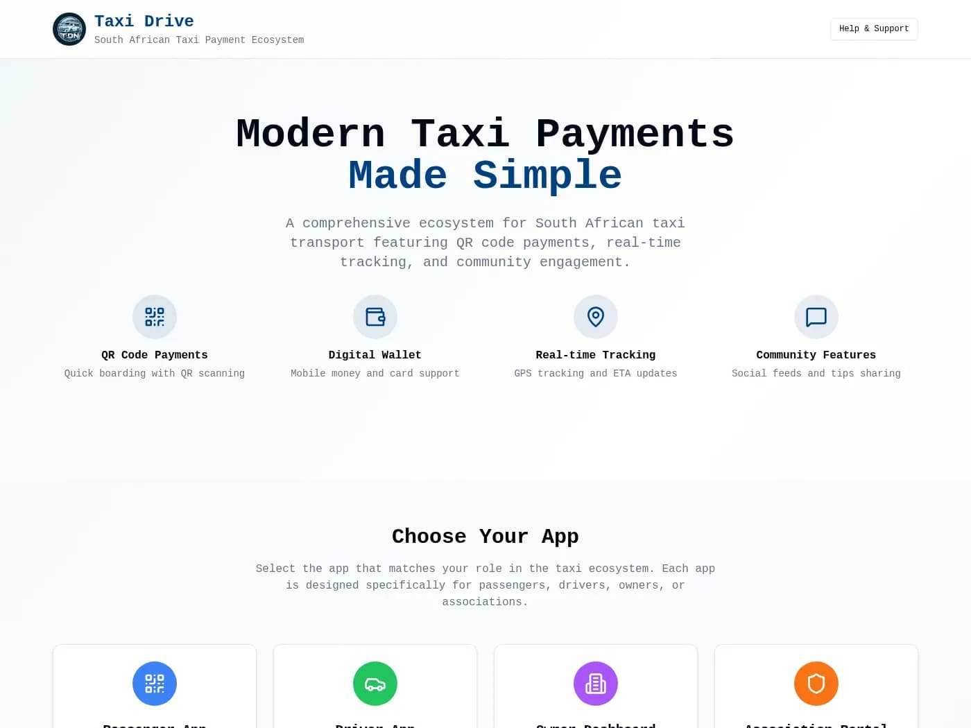 Taxi Drive: South African QR Taxi Payment Ecosystem