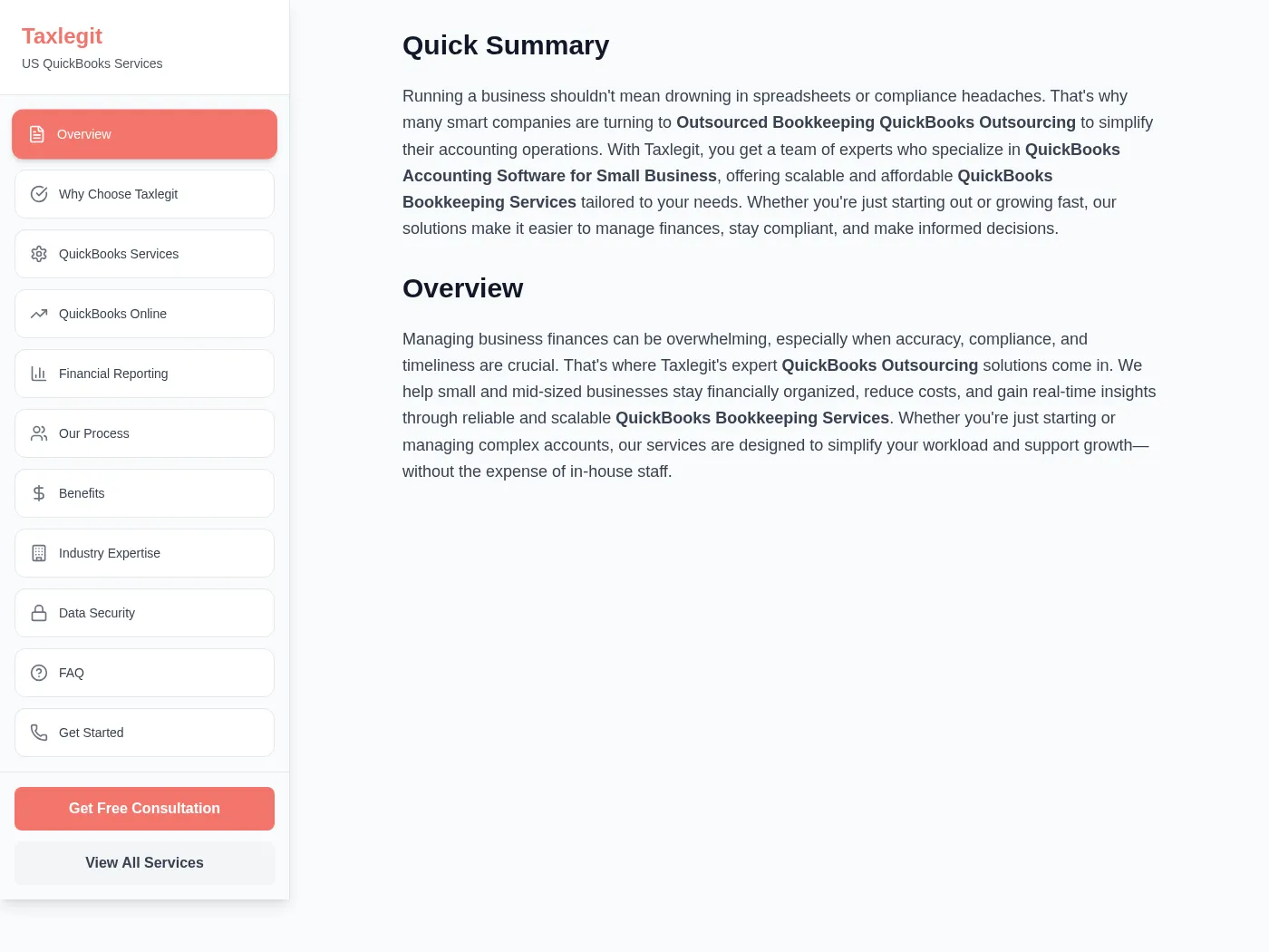 Taxlegit US Subdirectory Landing Page