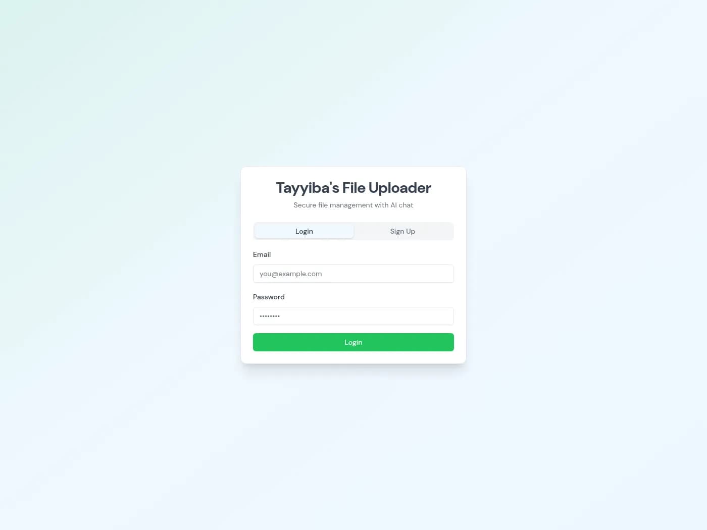 Tayyiba’s File Uploader: Modern Supabase & n8n Integrated File Management App
