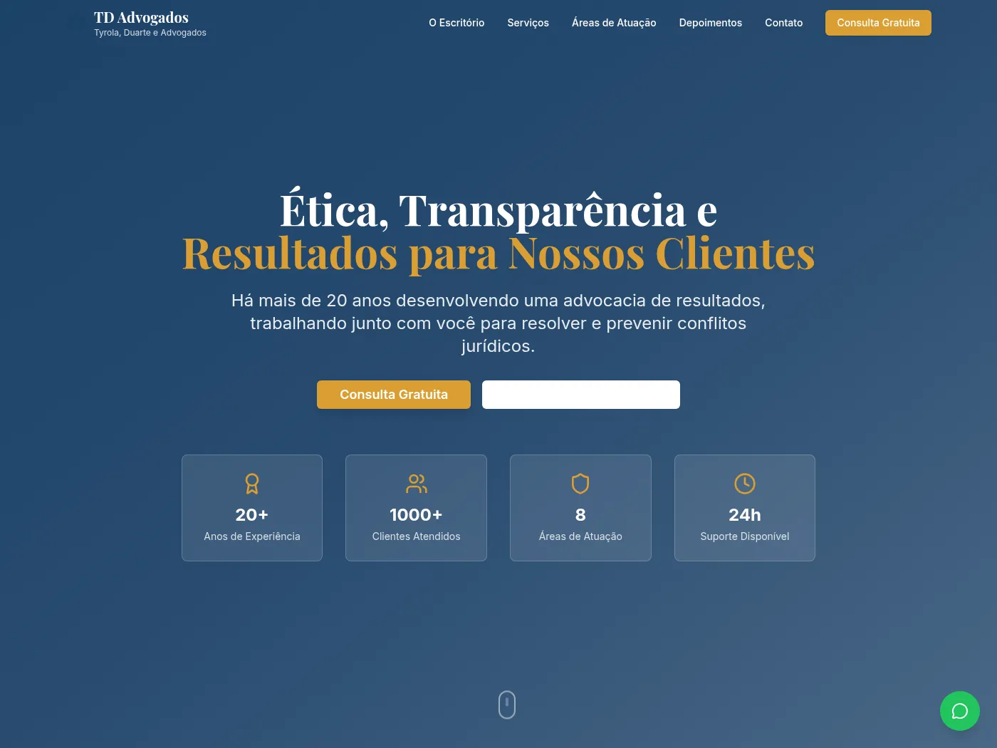 TD Advogados Modern Landing Page with Enhanced SEO
