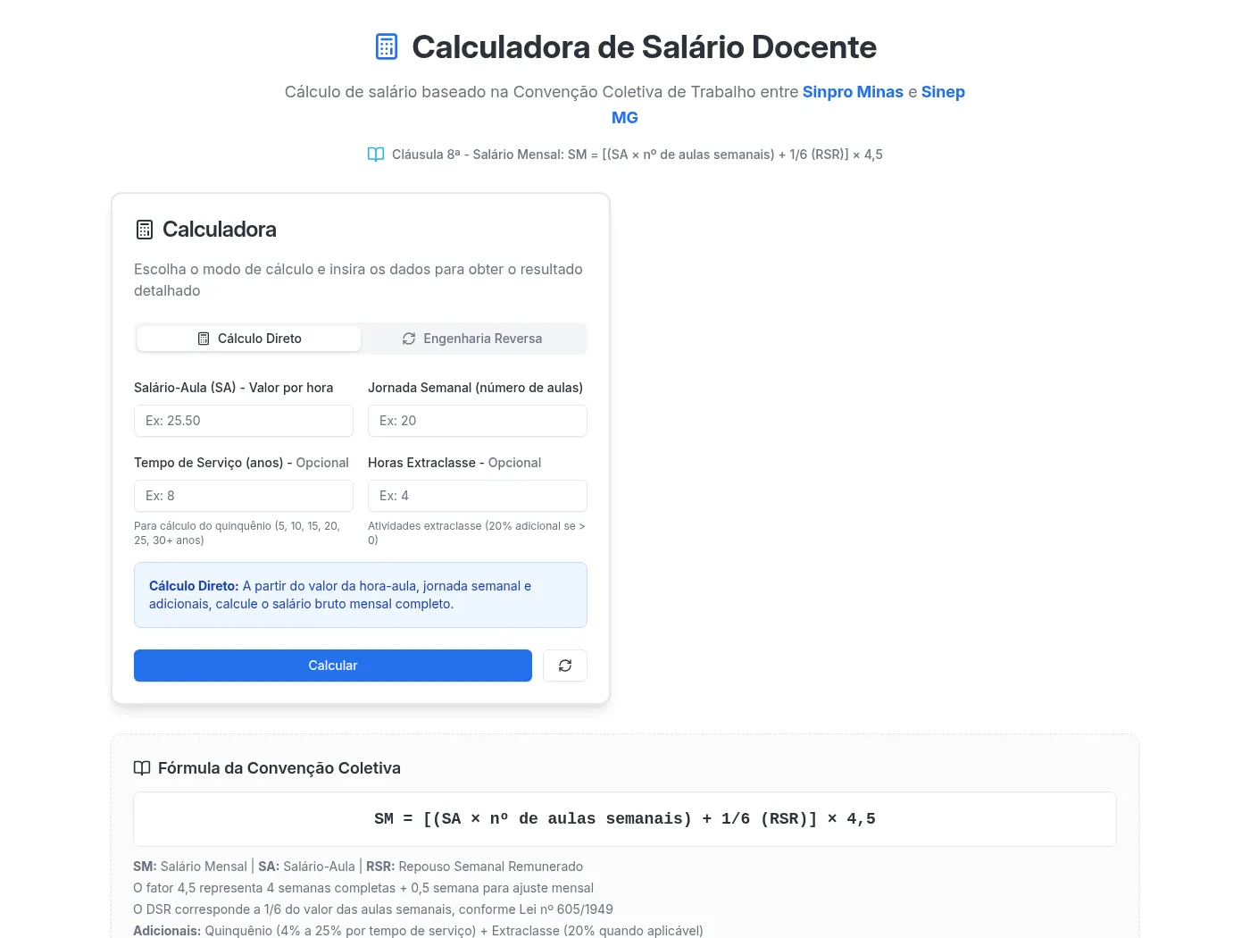 Teacher Salary Calculator & Analyzer for Sinpro Minas/Sinep MG CCT