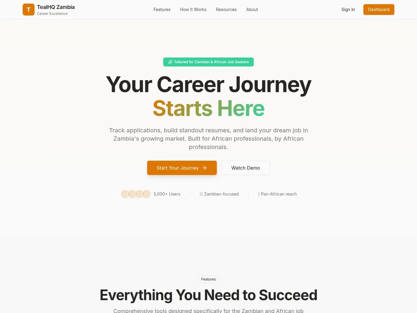 TealHQ Zambia: Tailored Job Search & Career Tracker