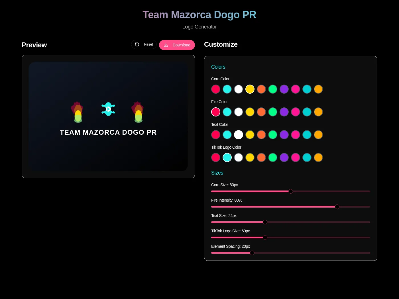 Team Mazorca Dogo PR Logo Generator