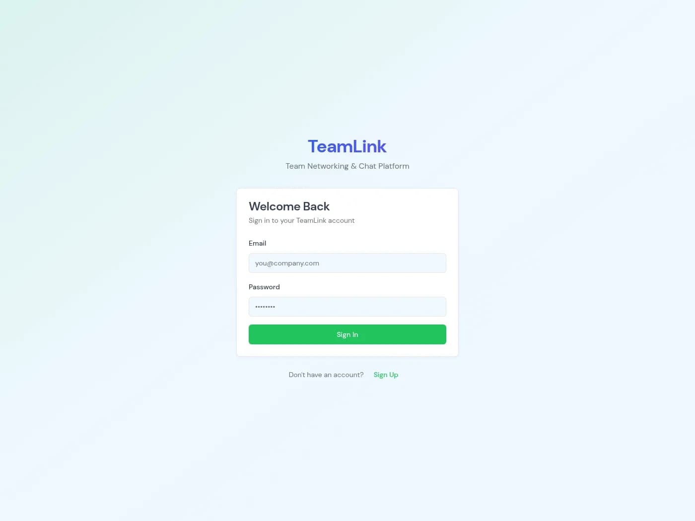 TeamLink: Networking and Chat Platform for Teams