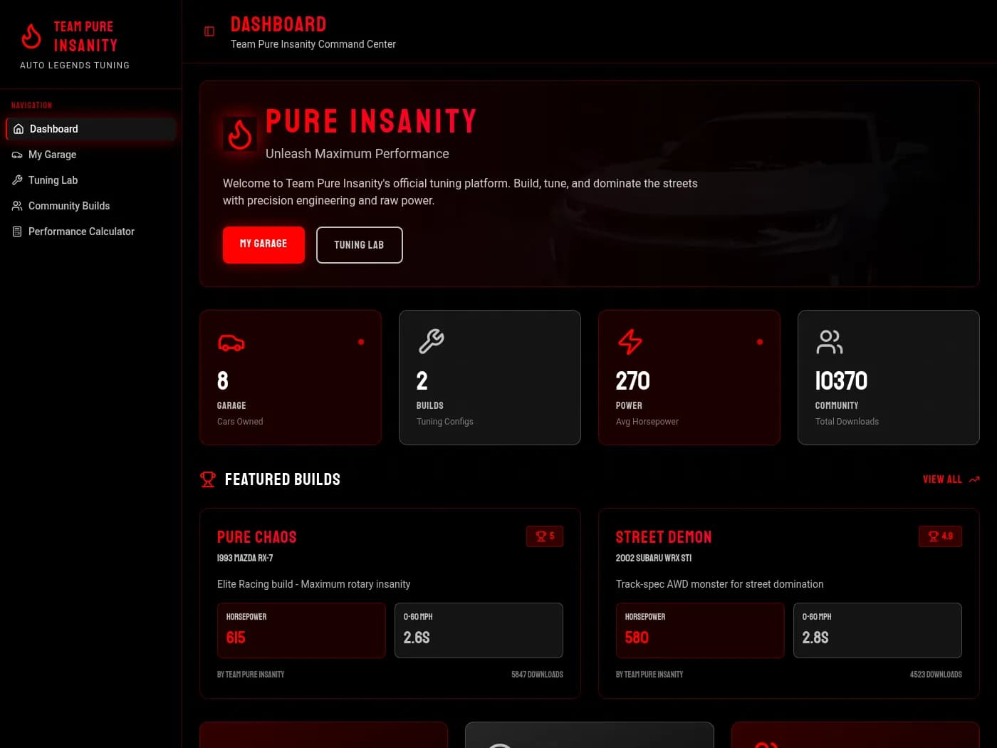 Team Pure Insanity - Auto Legends Tuning