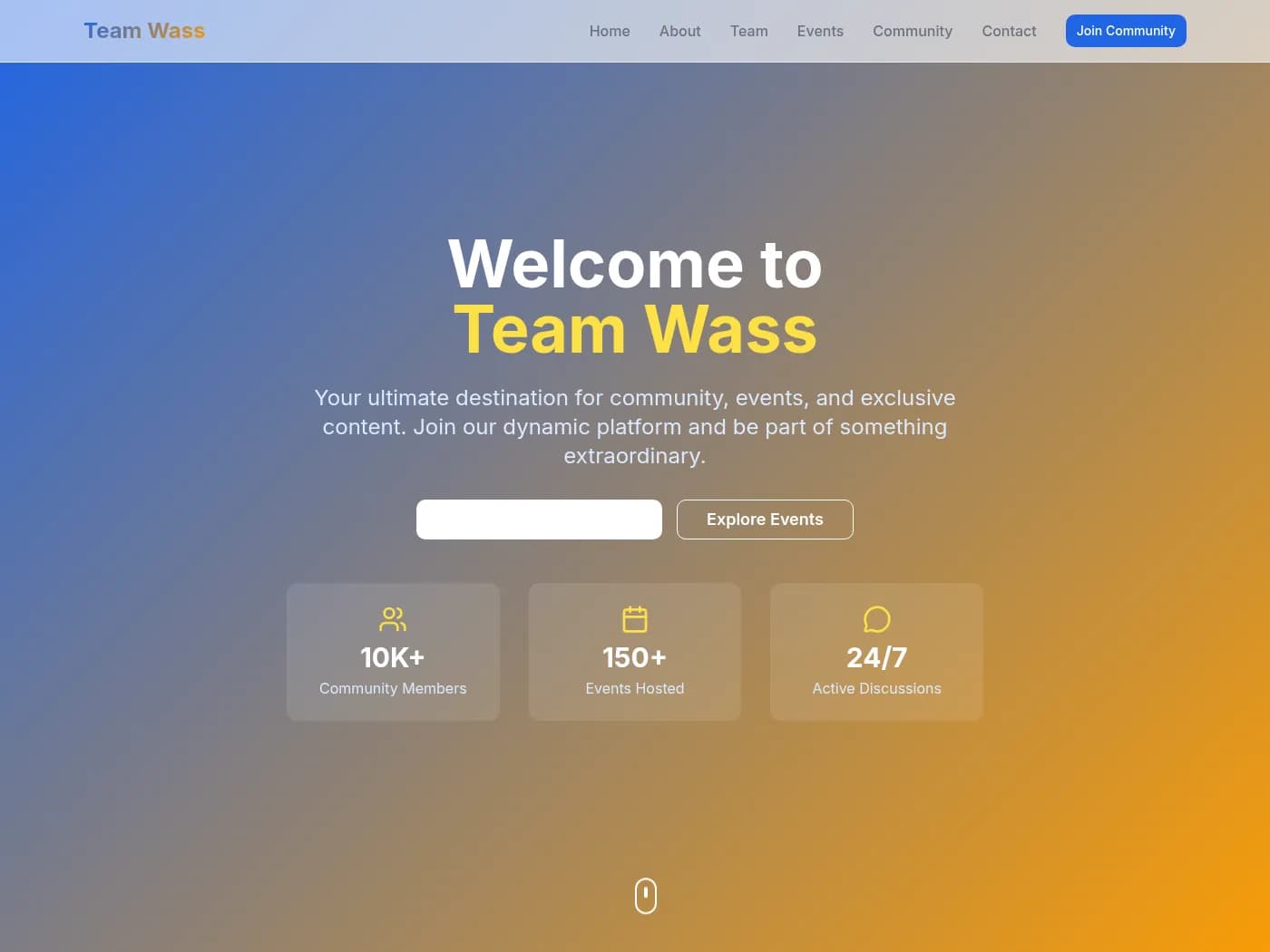 Team Wass Website & Community Hub
