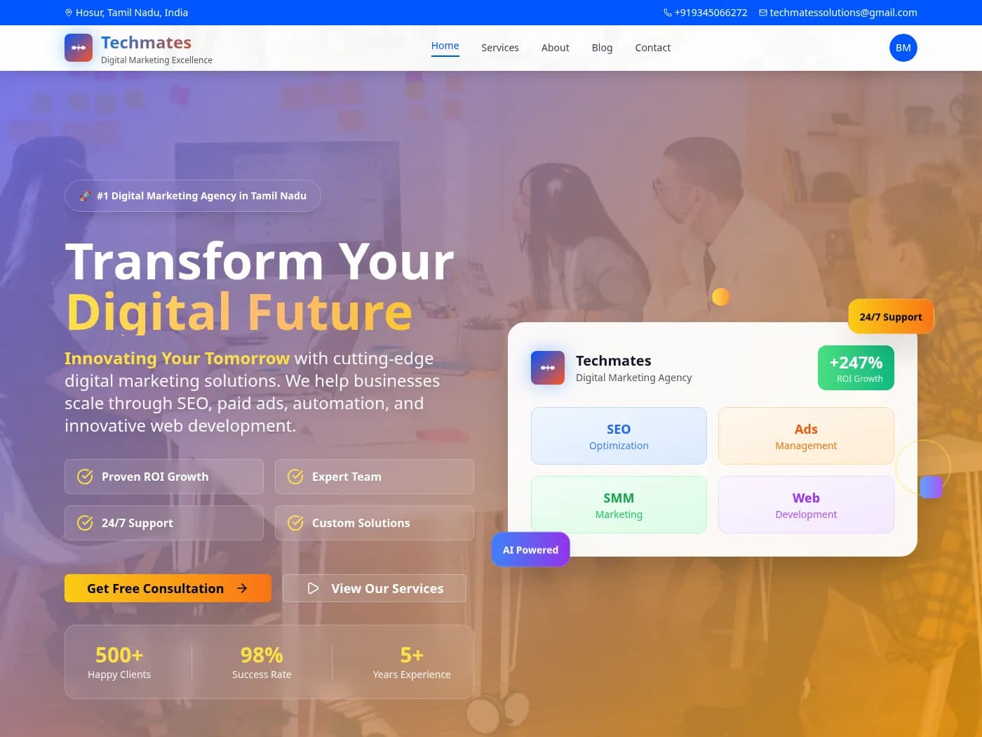 Techmate Digital Marketing Agency Website