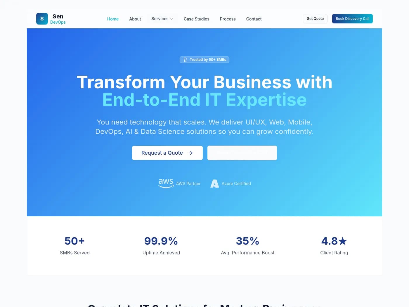 TechNova Digital Solutions Website