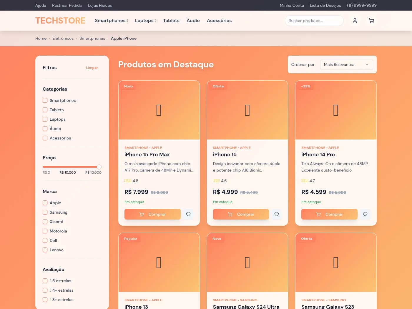 TechStore Modern E-commerce Platform