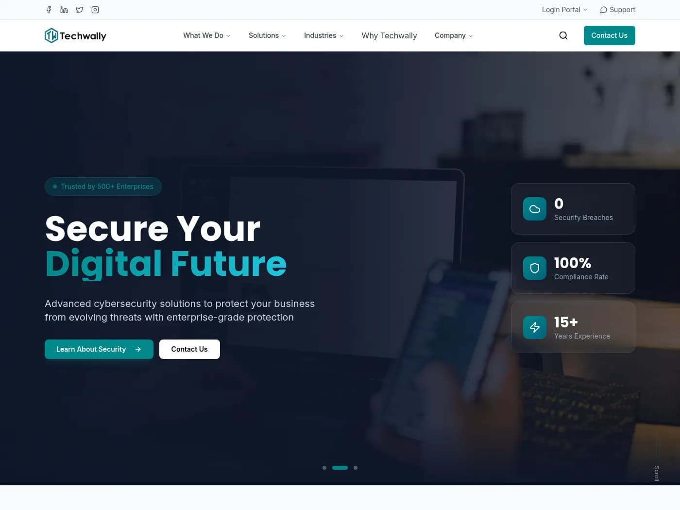 Techwally Corporate Website with CMS