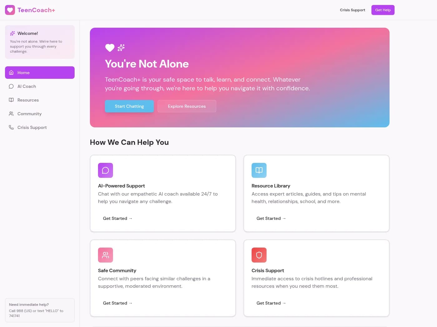 TeenCoach+ – Global Teen Support Platform