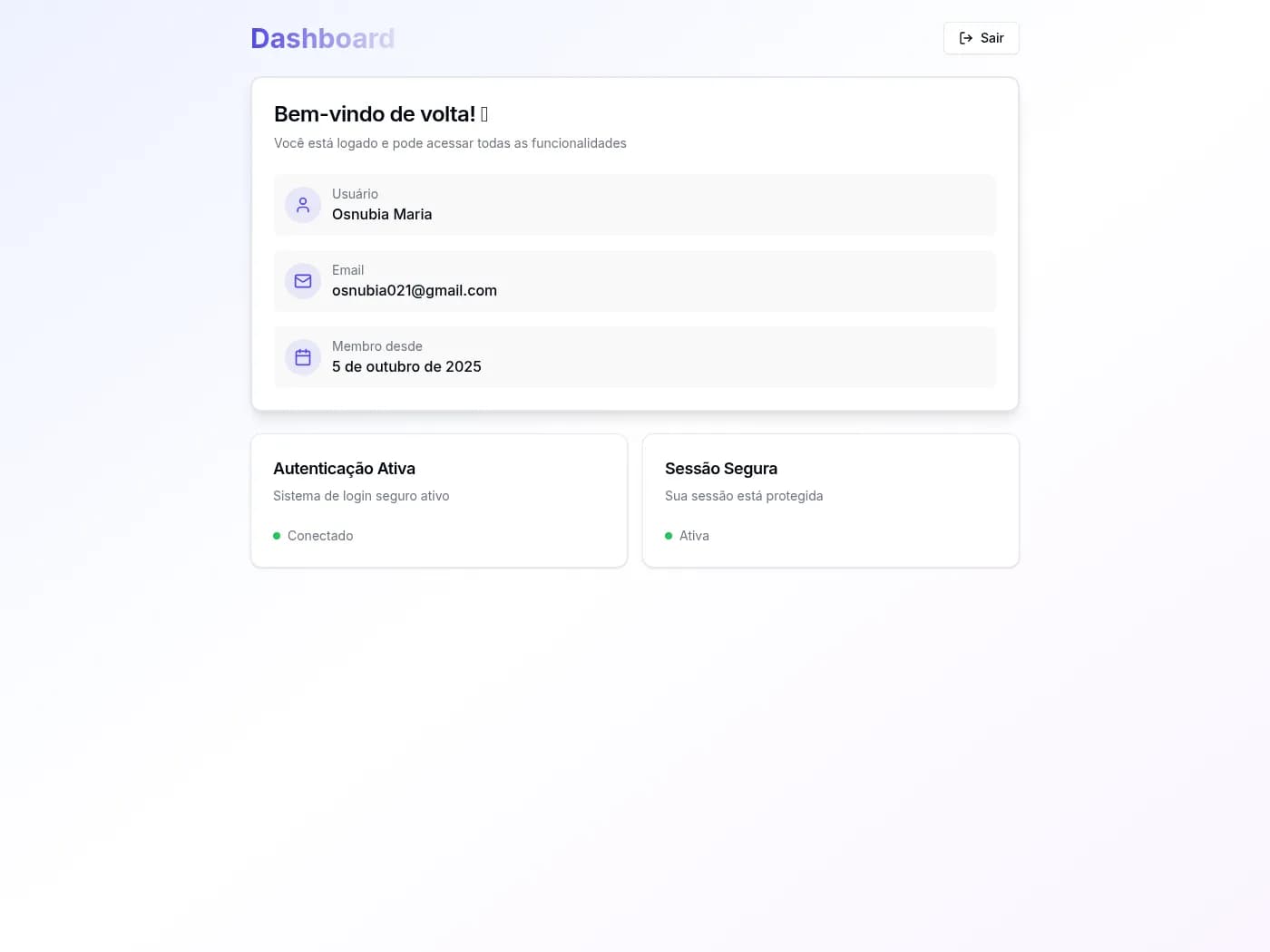 Tela de Login Simples