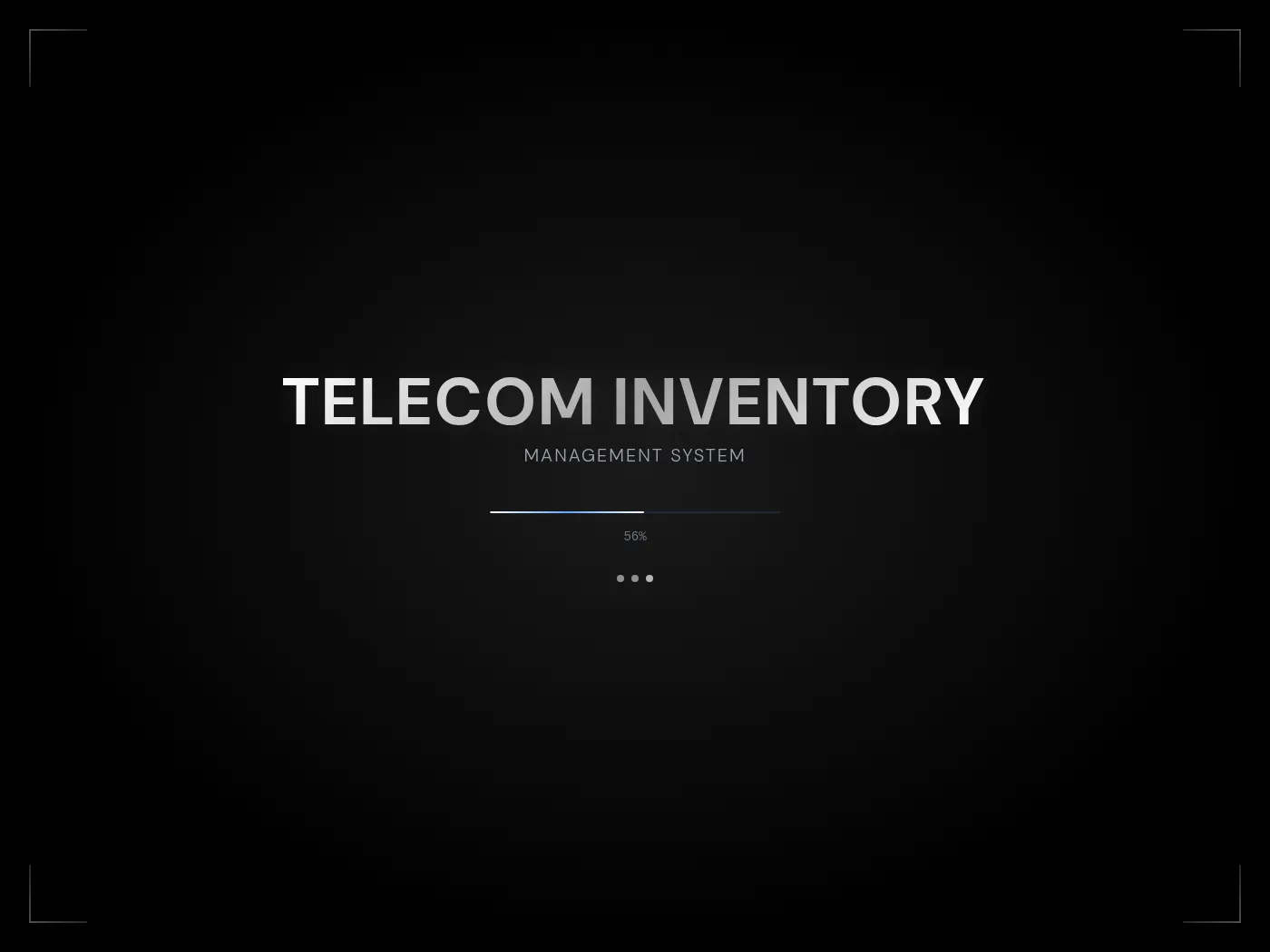 Telecom Inventory System Preloader Animation