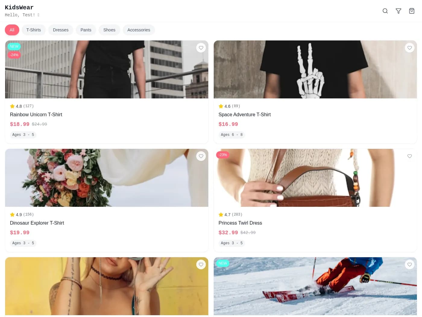 Telegram Kids Clothing Store Mini App