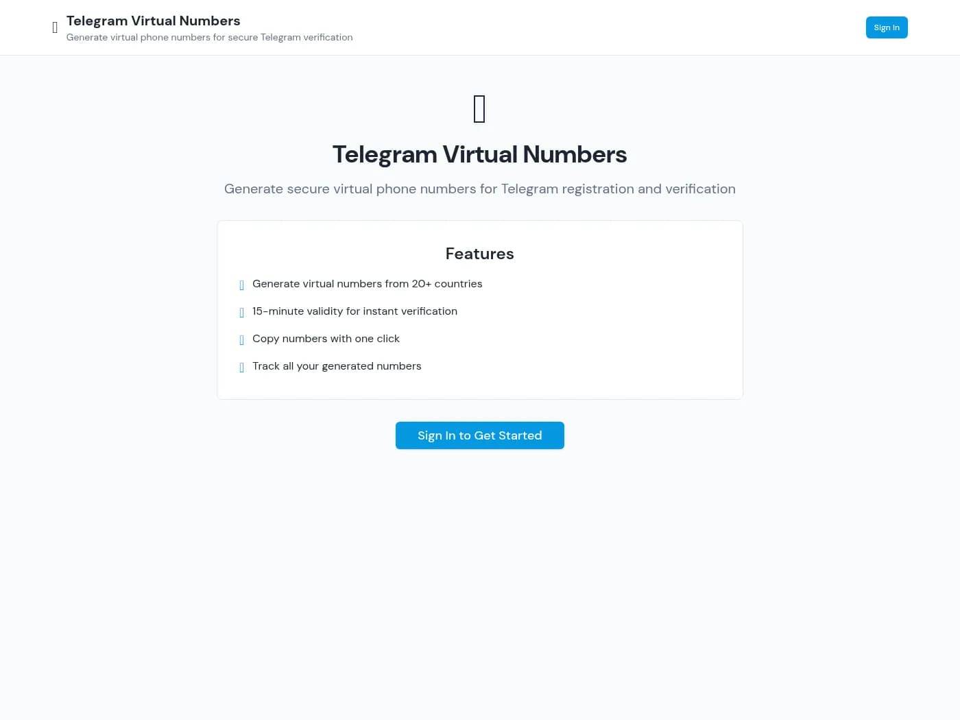 Telegram Virtual Number