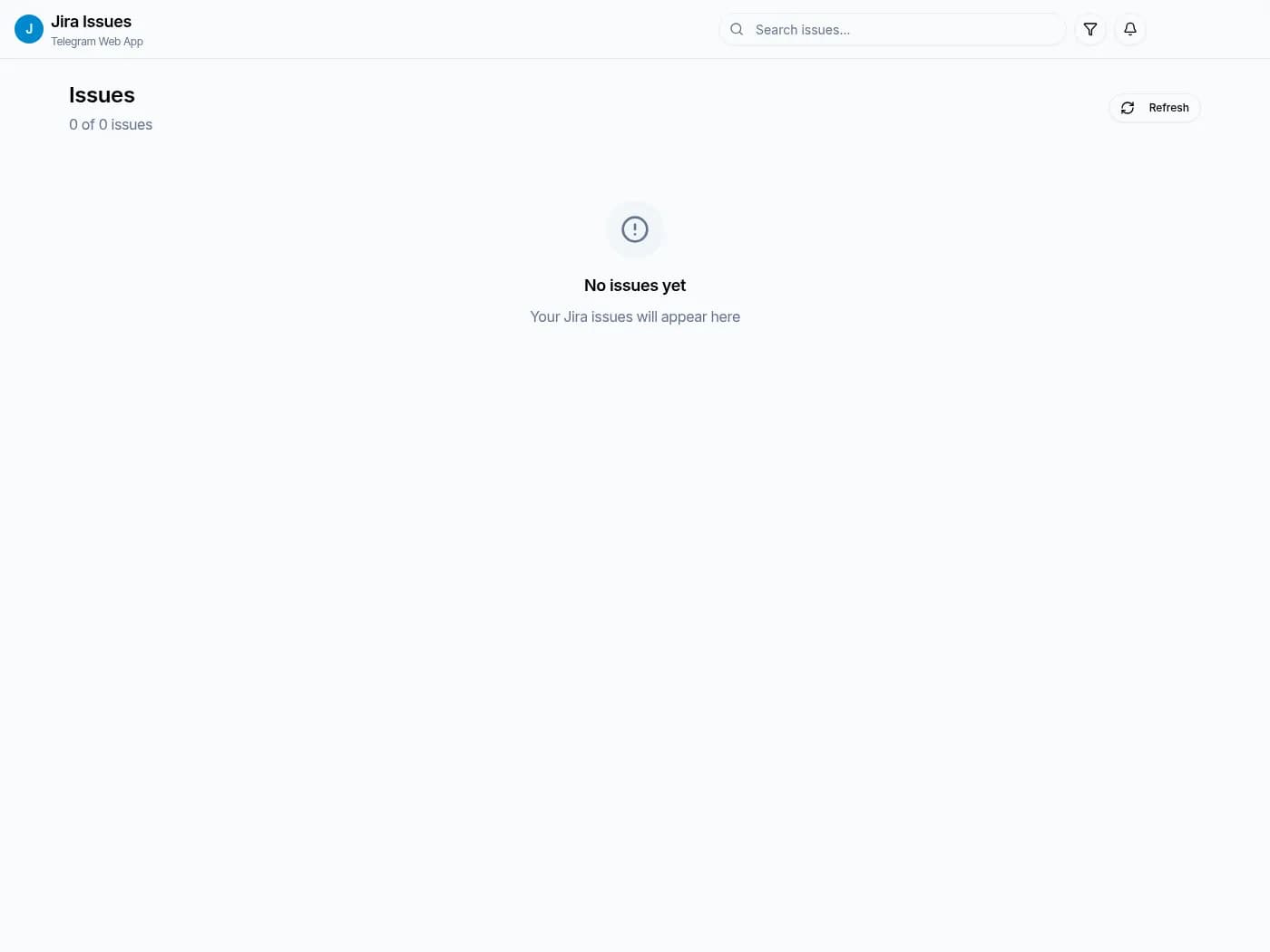 Telegram Web App for Jira Issue Viewing