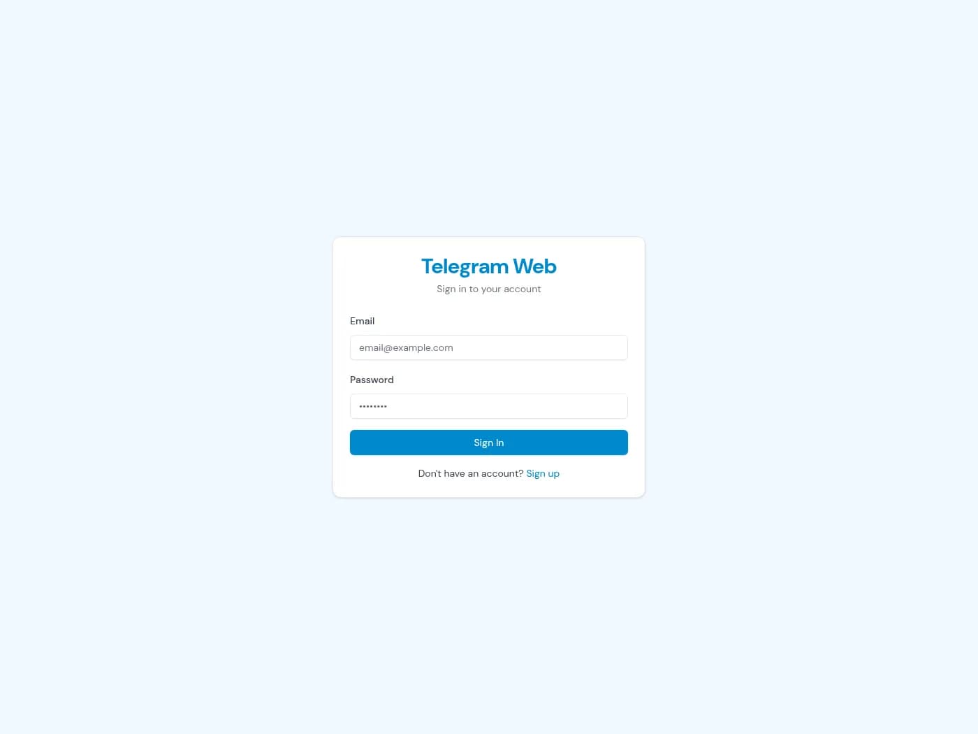 Telegram Web Clone