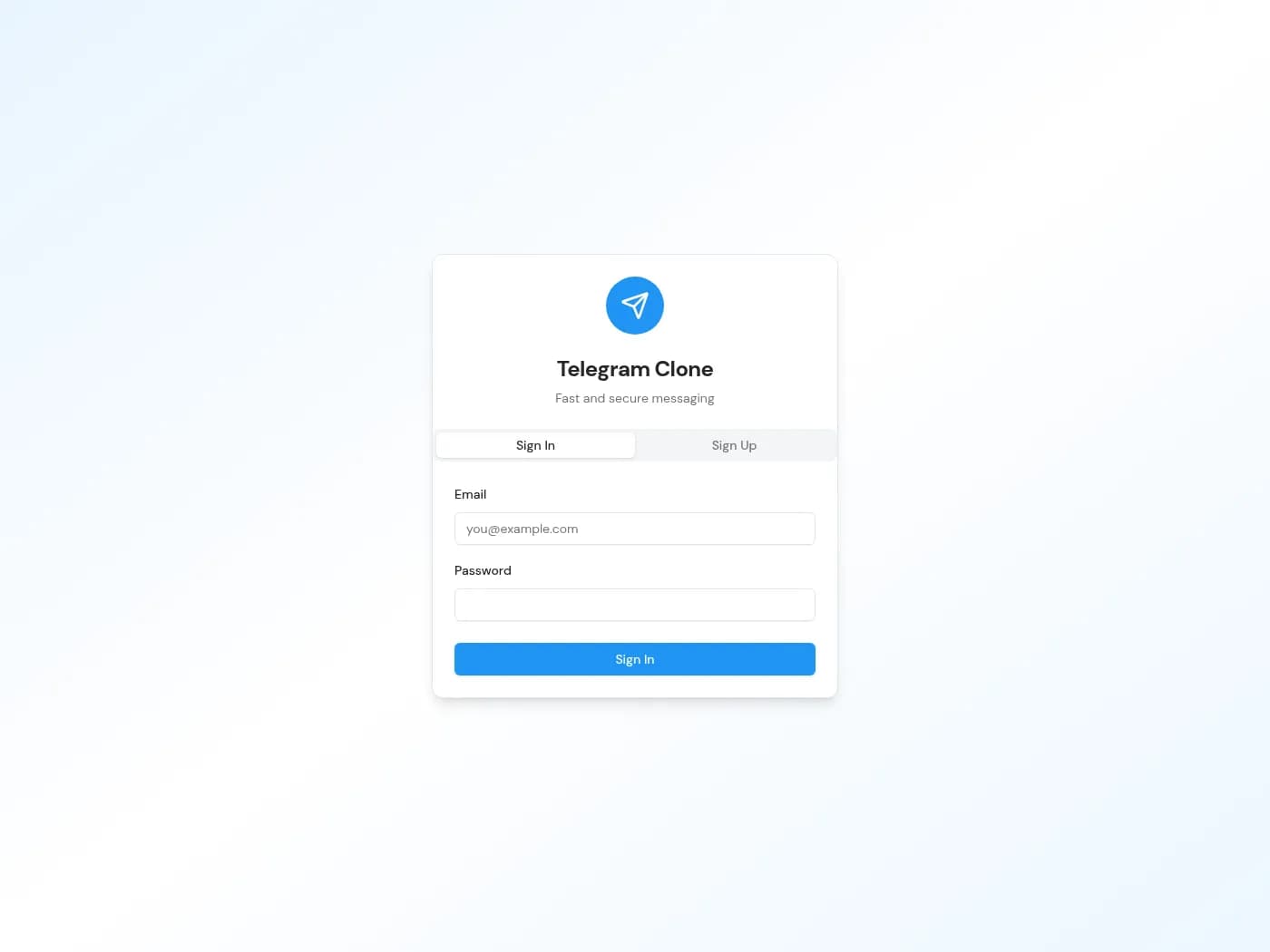 Telegram Clone Chat Application