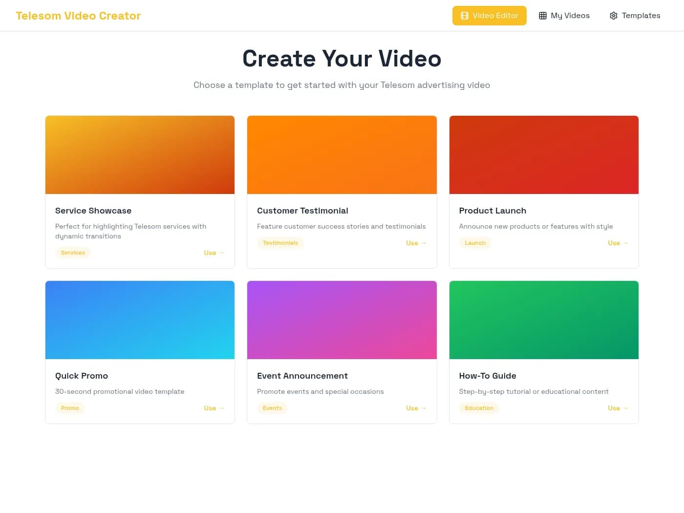 Telesom Company Advertising Video Creator
