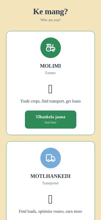 Temo Tradenet – Botswana Agricultural Mobile Platform
