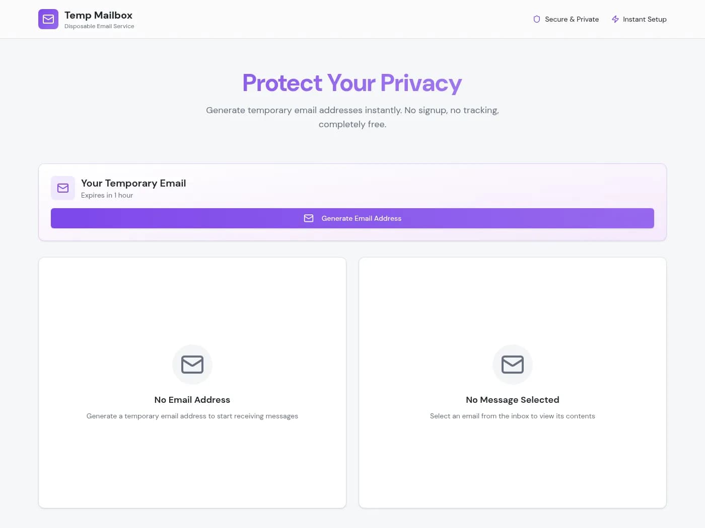 Temp Mailbox – Disposable Email Service