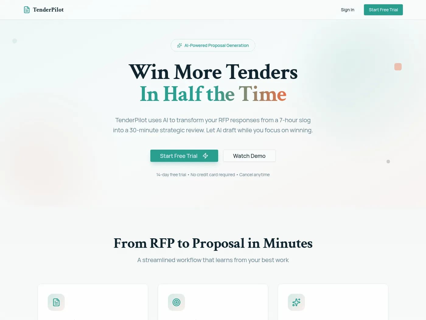 TenderPilot – AI Tender & Proposal Copilot for Agencies & Consultancies