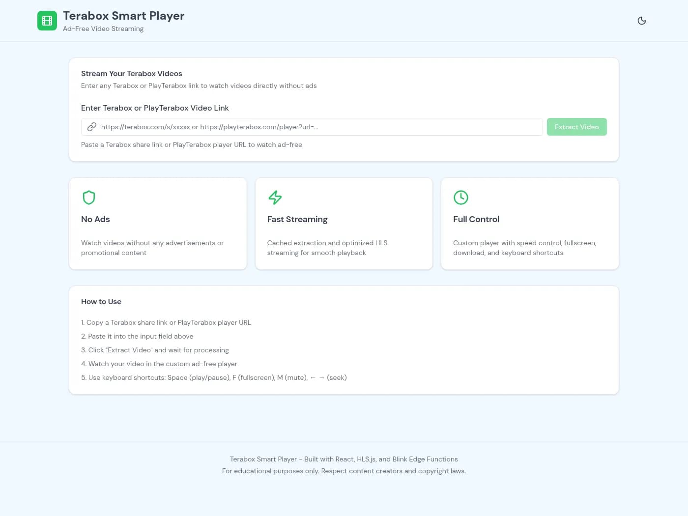 Terabox Smart Player: Ad-Free Video Streaming Web App