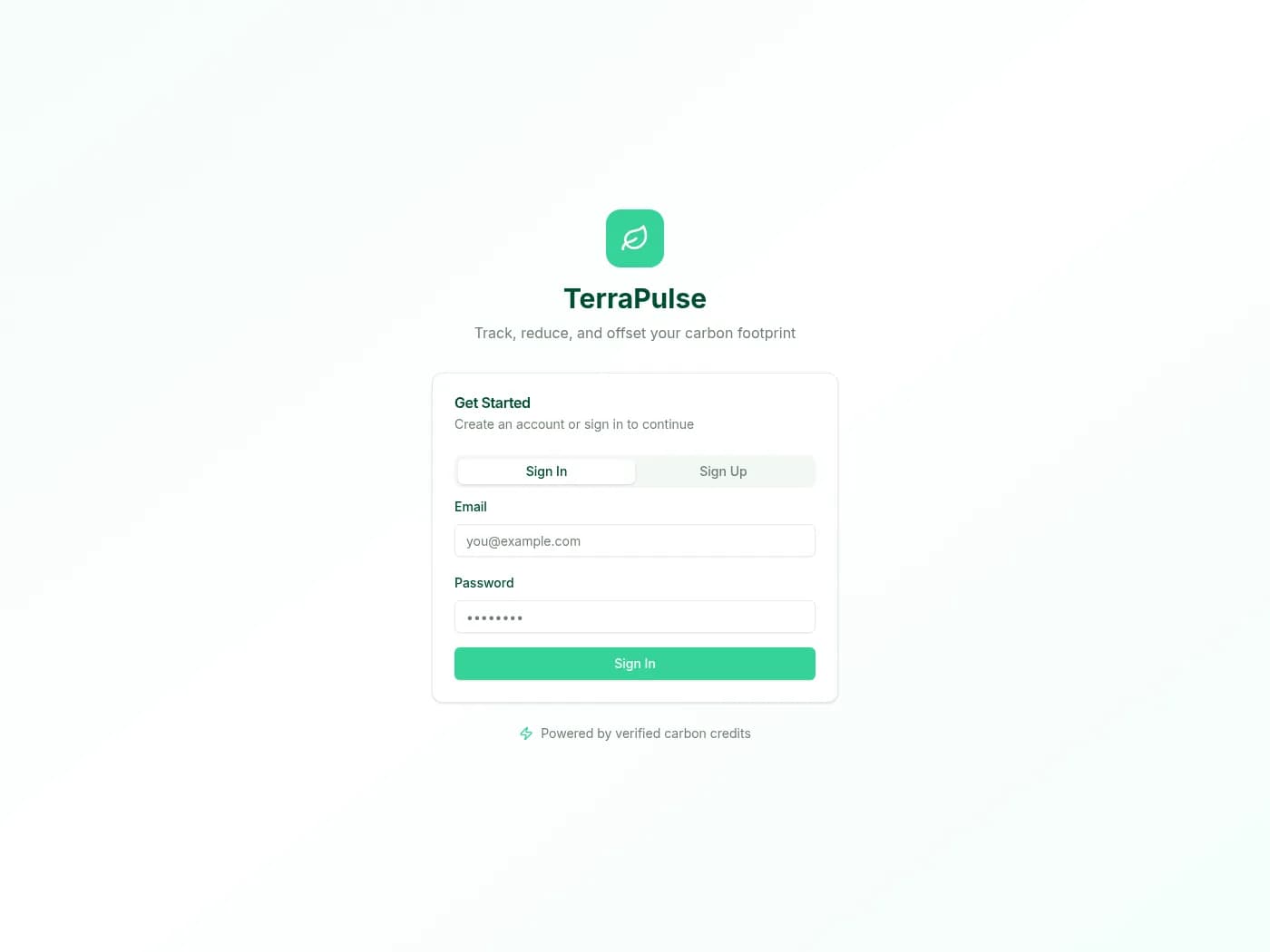 TerraPulse: Transparent Energy Consumption & Carbon Offset Platform