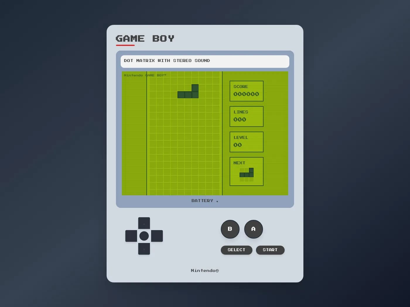 Tetris Gameboy WebApp